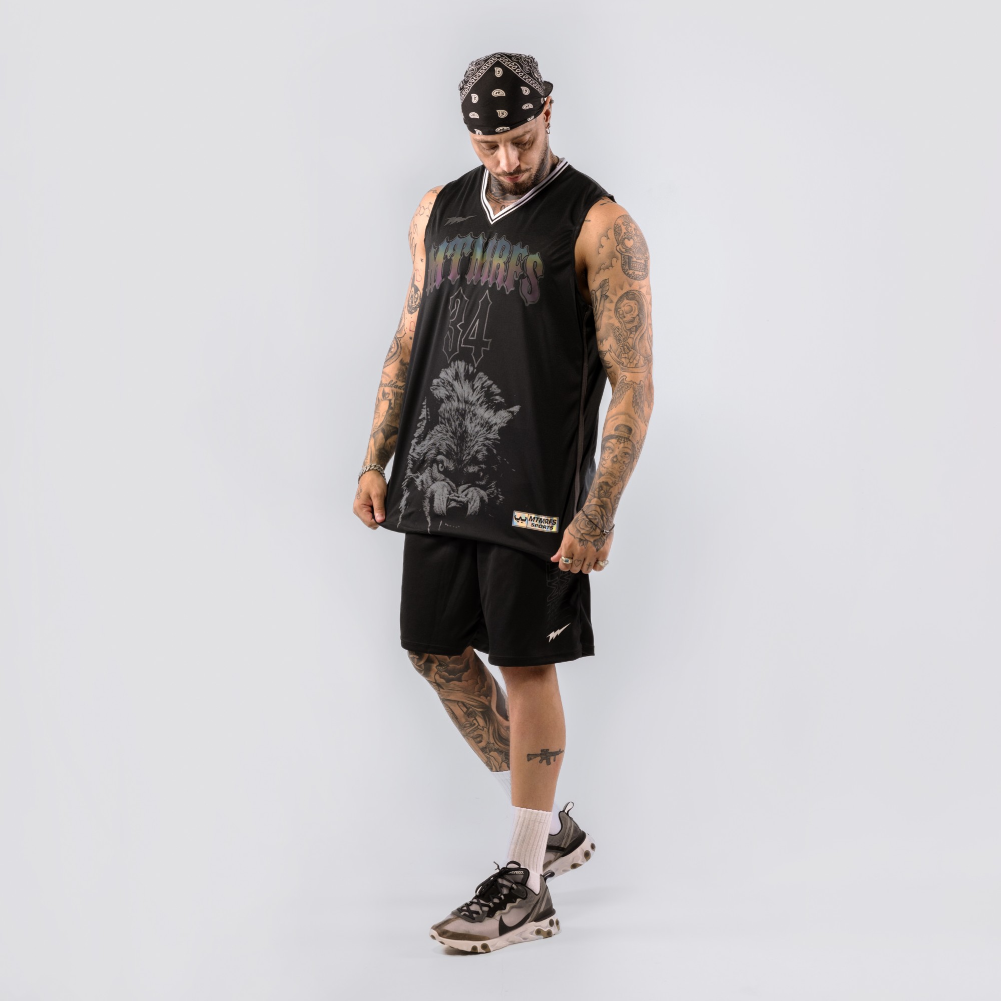 Regata Basqueteira PRO WOLF Holografic Preta - Metamorfose Brasil