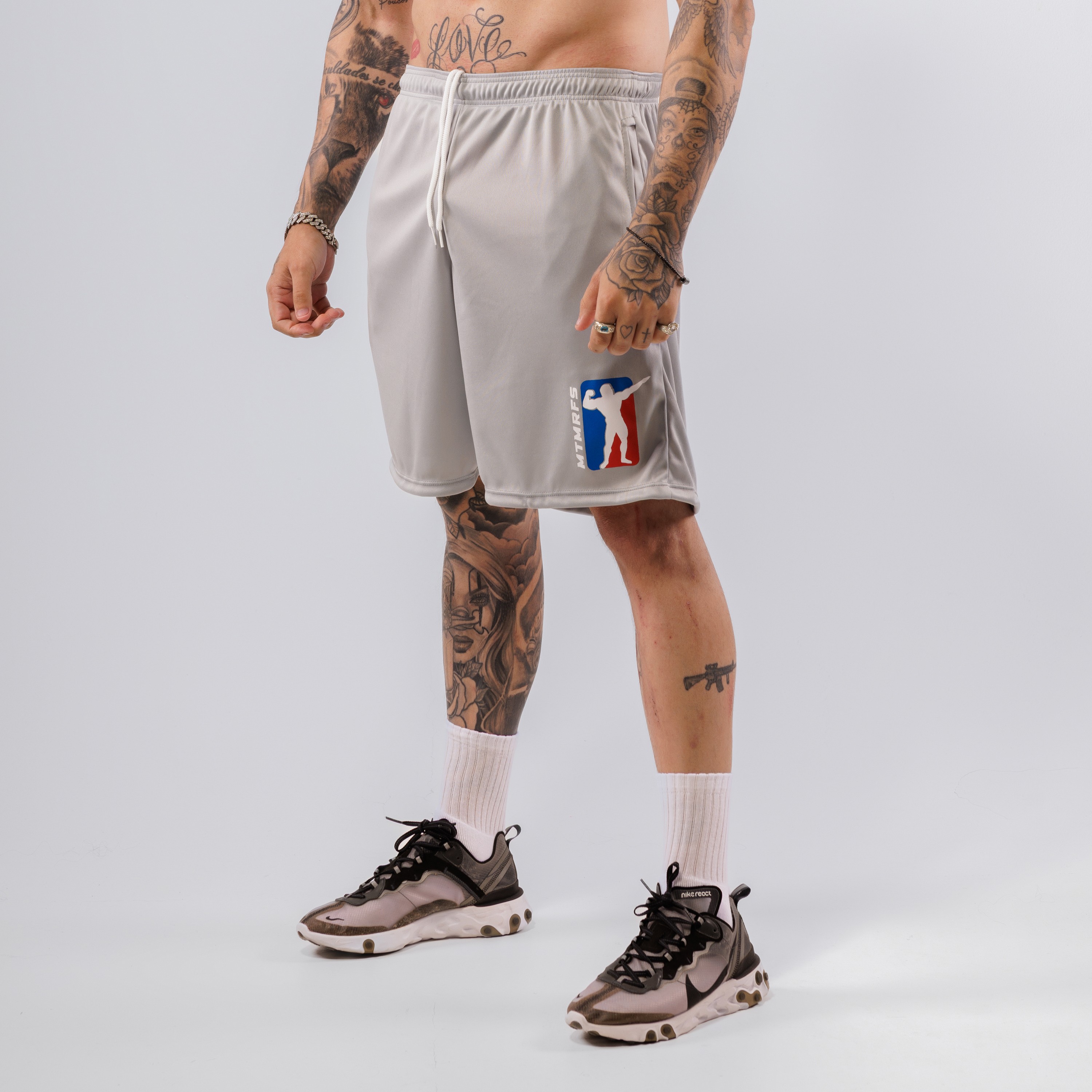 Shorts Dryfit Aesthetic Cinza Claro - Metamorfose Brasil