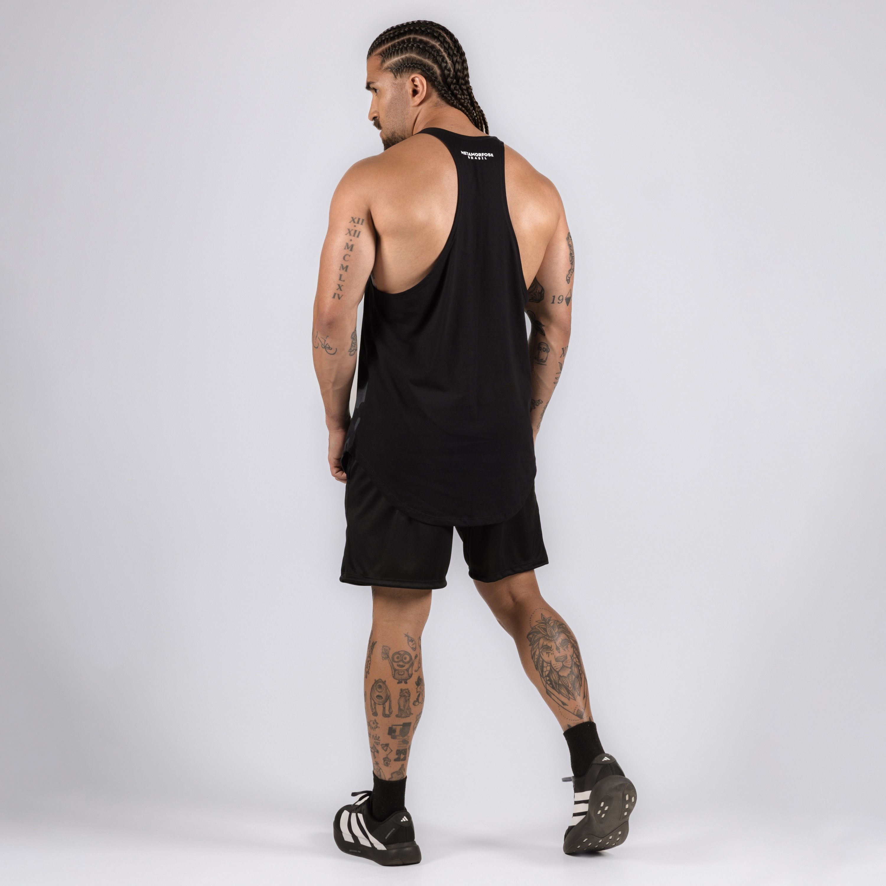 Regata Cavada Anatomic Black Militar Preta - Metamorfose Brasil