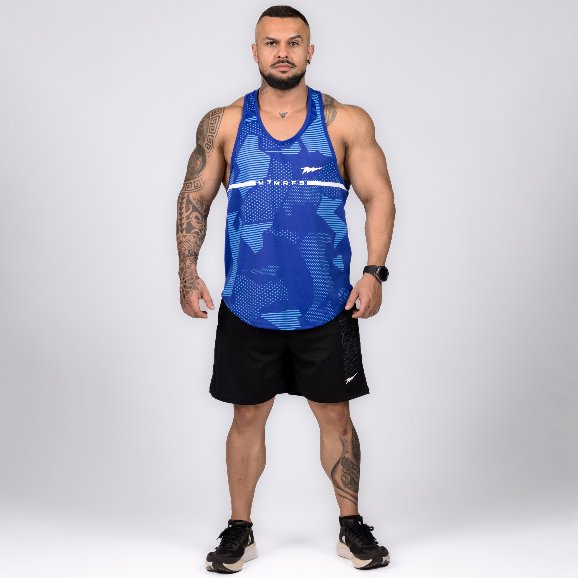 Regata Cavada Anatomic Dryfit Pacific Azul - Metamorfose Brasil
